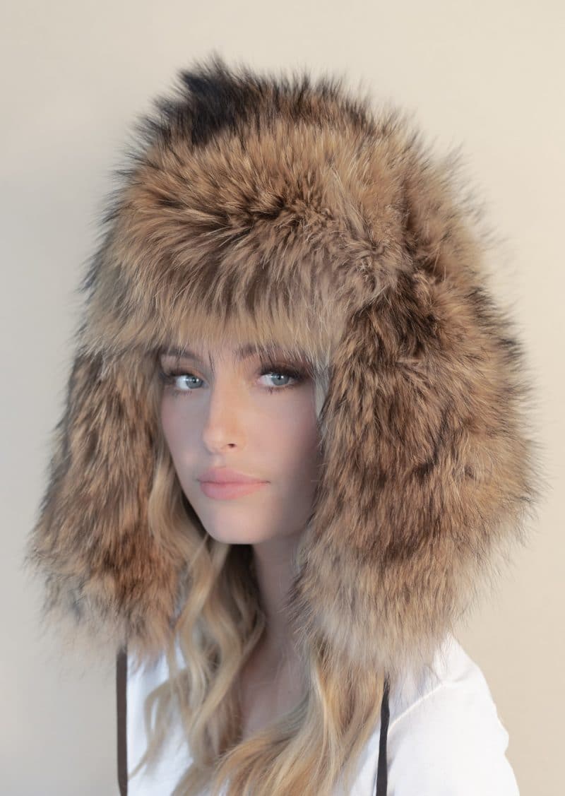TANUKI AKA FINN RACCOON MUSHER HAT WITH 2 FUR TASSELS - Sitka Fur Gallery