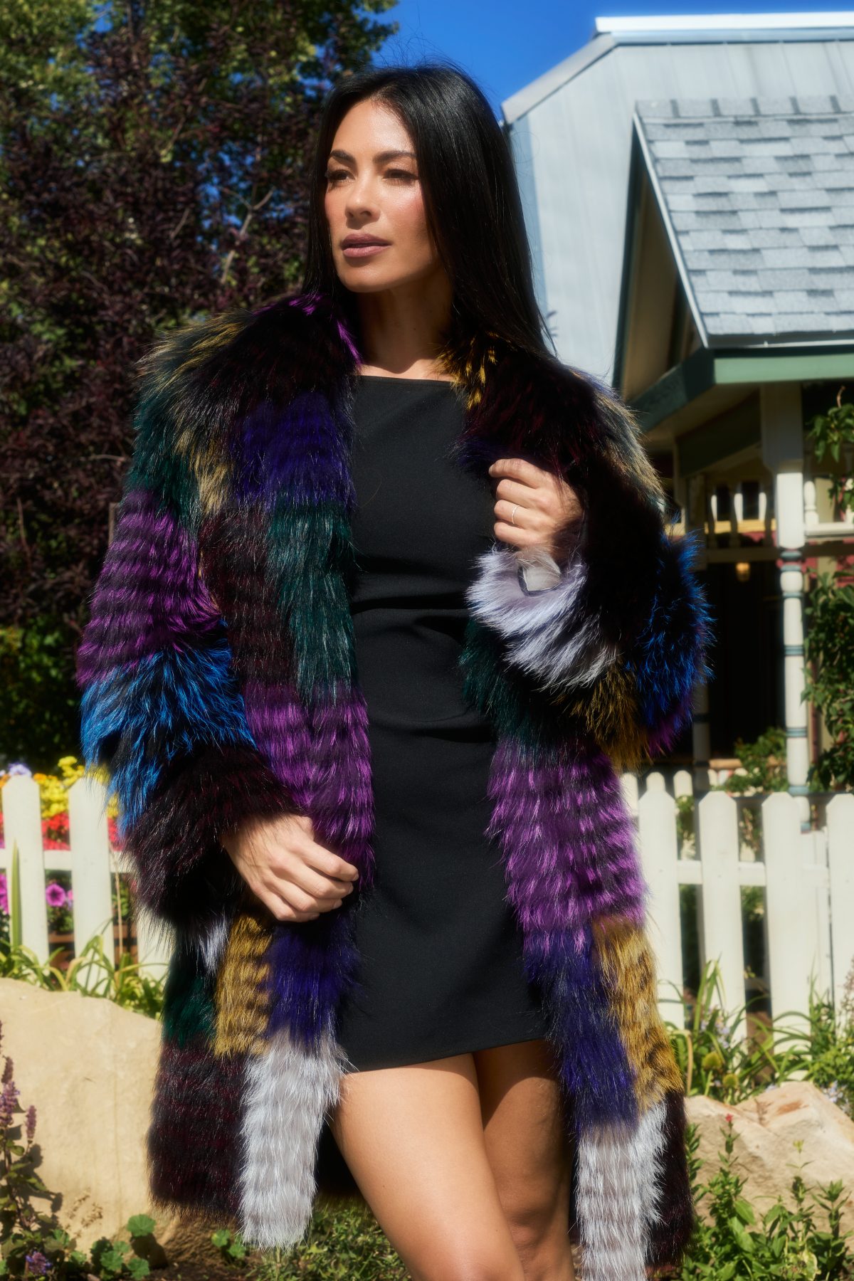 The Heidi - Finnish Tanuki Coat with Snap Closures - Sitka Fur Gallery