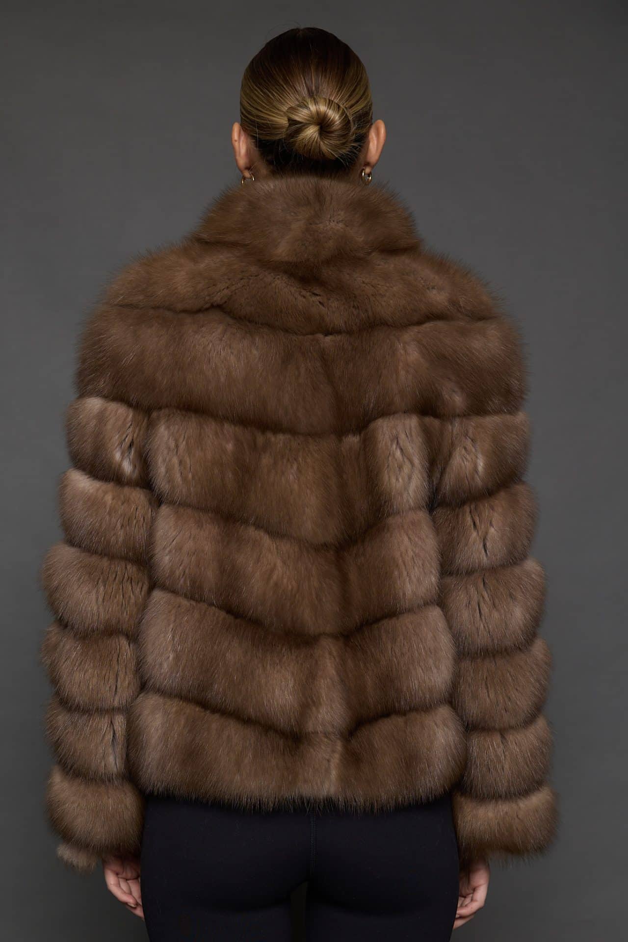The Myla Full Skin Russian Sable Jacket with Natural Colors - Sitka Fur ...