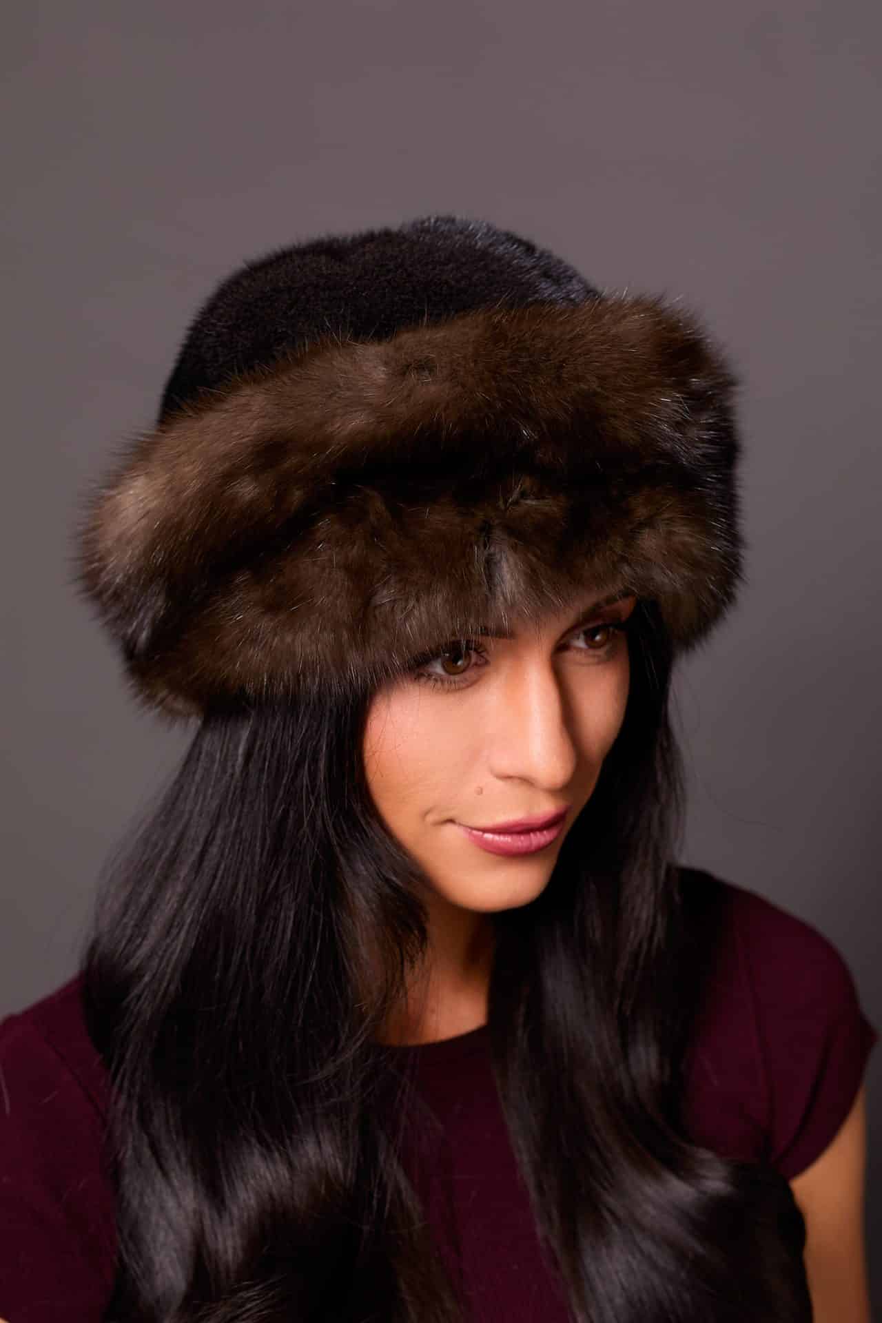 Sloan Mink Fur and Russian Sable Fur Hat - Sitka Fur Gallery